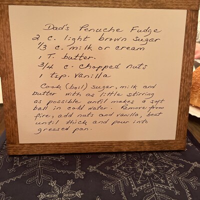 Recipe Card Sign, Custom Recipe Card, Handwritten Recipe, Handwritten ...