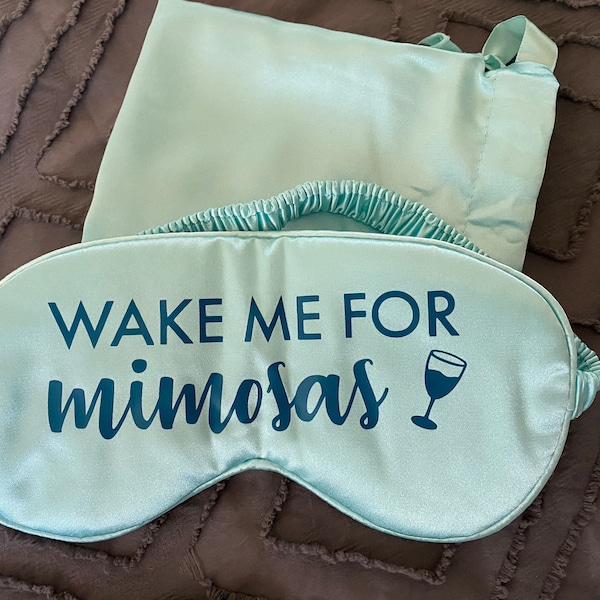 Custom Eye Mask | Personalized Sleep Mask | Wake Me for Brunch | Custom ...