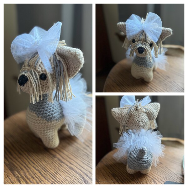 Yorkshire Terrier Yorkie Dog Amigurumi Crochet Pattern: Step-by-step ...