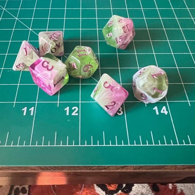 Pine Cone and Feather Wisps Dnd Dice Set, Polyhedral Dice, D&D Dice ...