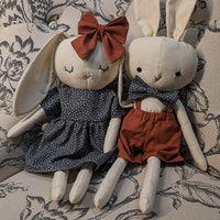Bunny Sewing Pattern PDF Make 2 Types of Cloth Bunny Rabbit Doll ...