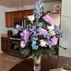 14 Gray Roses Buds, Long Stems, Bush Bouquet, Artificial Roses, Silk ...