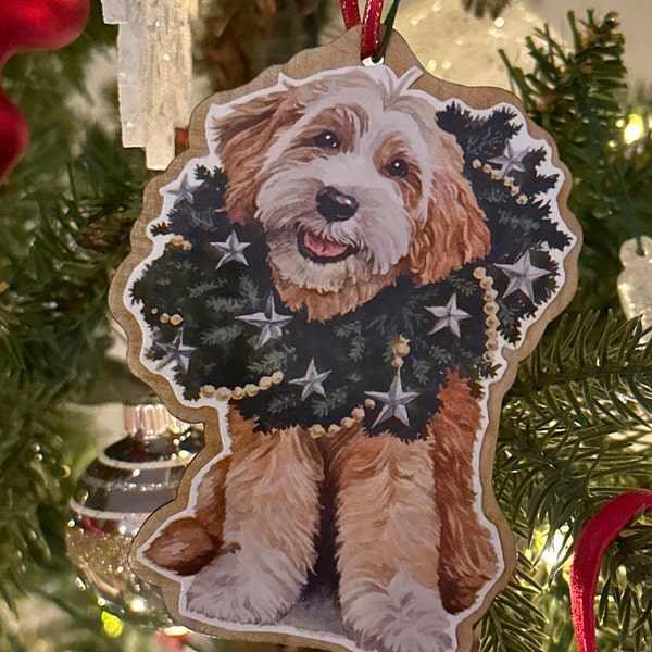 Labradoodle Ornament, Labradoodle, Christmas Ornament, Dog Ornament ...