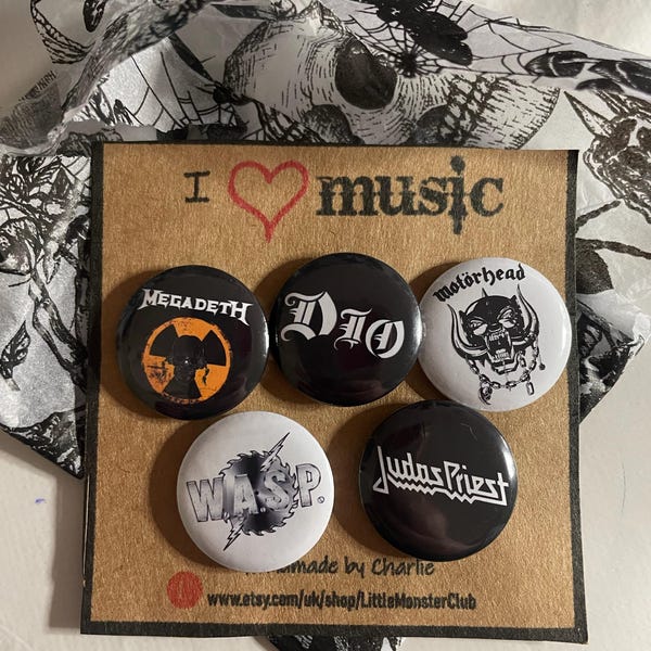 BLACK SABBATH Pin Badge Pack - Band Buttons - Punk Band Pin - 25mm ...