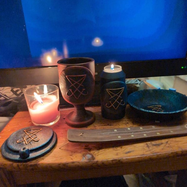 Azazel Sigil Offering Bowl Demon Goetia Plate Ritual Altar Witchcraft ...