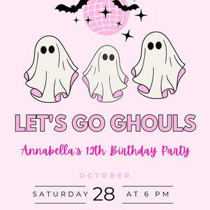 Ghouls Night Out: Halloween Girls Night Invitation Template | Let's Go ...