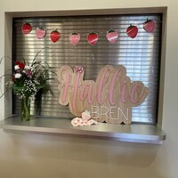 Round Wood Baby Announcement Sign Birth Stat Sign Nursery, Baby Room ...