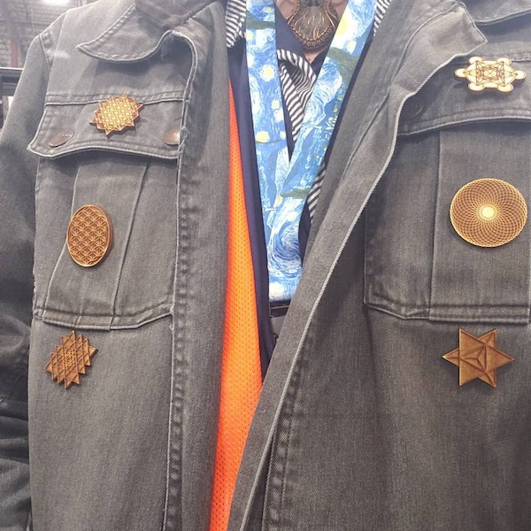 Sacred Geometry Pins, Sacred Geometry Hat Pins, Flower of Life Pin ...