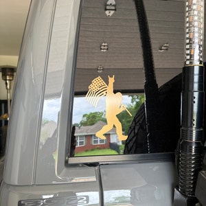 Bigfoot American Flag Mountain Tree Vinyl Decal Sasquatch Car - Etsy