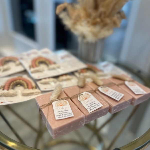Pink Boho Rainbow Girl Baby Shower Soap Favors Set of 8 - Etsy