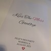Kiss the Miss Goodbye, Hen Do Keepsake, Hens Night Supplies, Hens Night ...