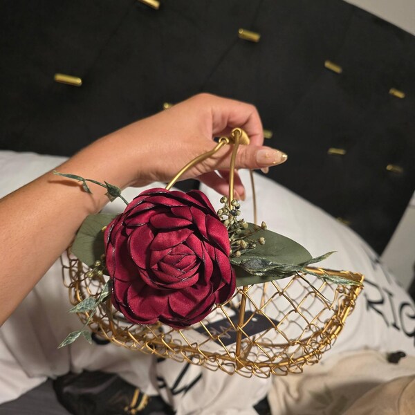 Flower Girl Basket | Willow Wedding Basket | Wedding Basket Set | Ring ...