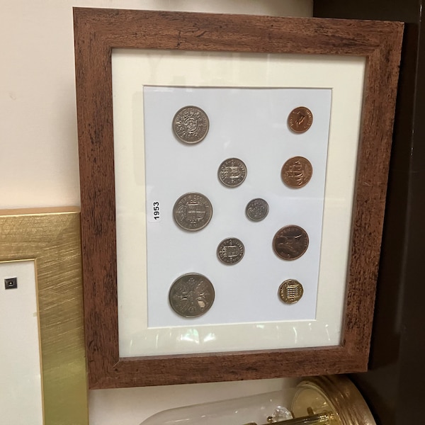1953 Year Set of Coins in Frame Great 71st Birthday Present - Etsy