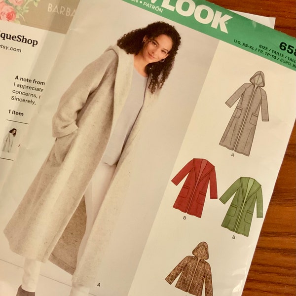 Sewing Pattern for Womens Coat With Hood, New Look N6585, New Pattern ...