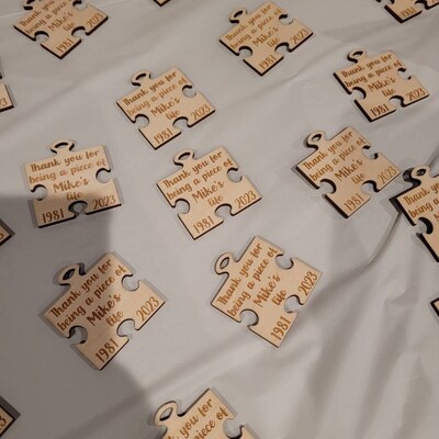Personalized Puzzle Piece Celebration of Life Keepsake, Memorial ...