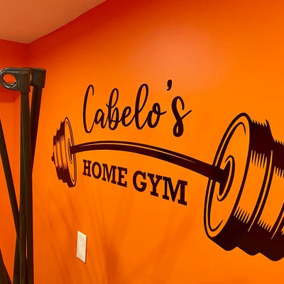 Personalized Home Gym Wall Decal Fitness Wall Sticker, Vinyl Lettering ...