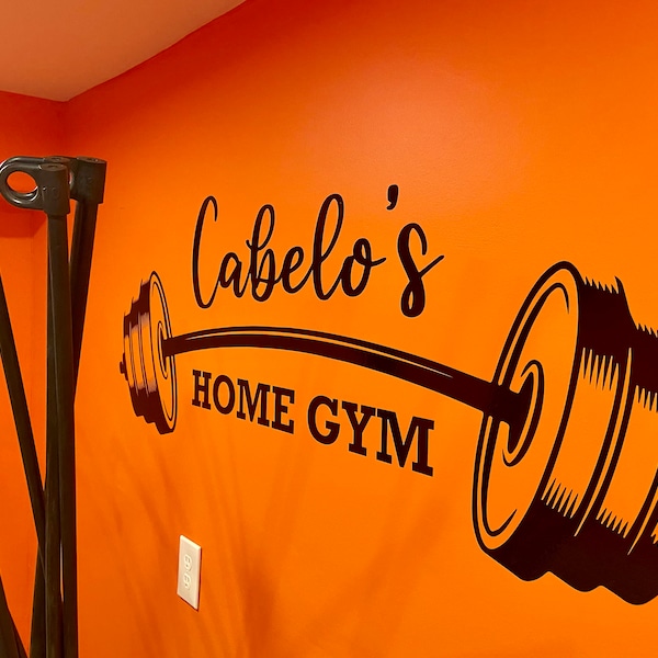 Personalized Home Gym Wall Decal | Fitness Wall Sticker, Vinyl ...