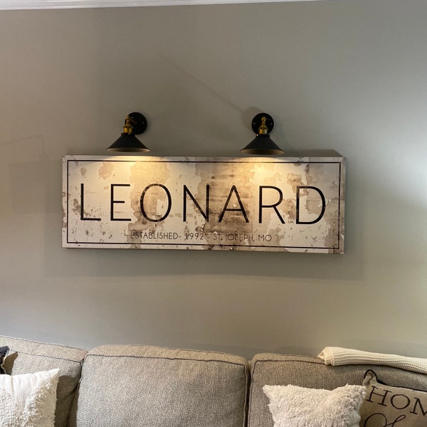 Personalized Modern Name Sign Gift for Her Modern Farmhouse Est Sign ...