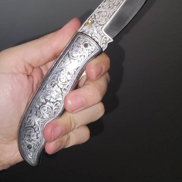 Custom Hand Made Damascus Steel Straight Folding Razor With Shaving ...