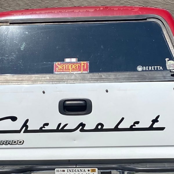 CHEVROLET "old Style Script Font" GM Tailgate Decal / Color Choices - Etsy