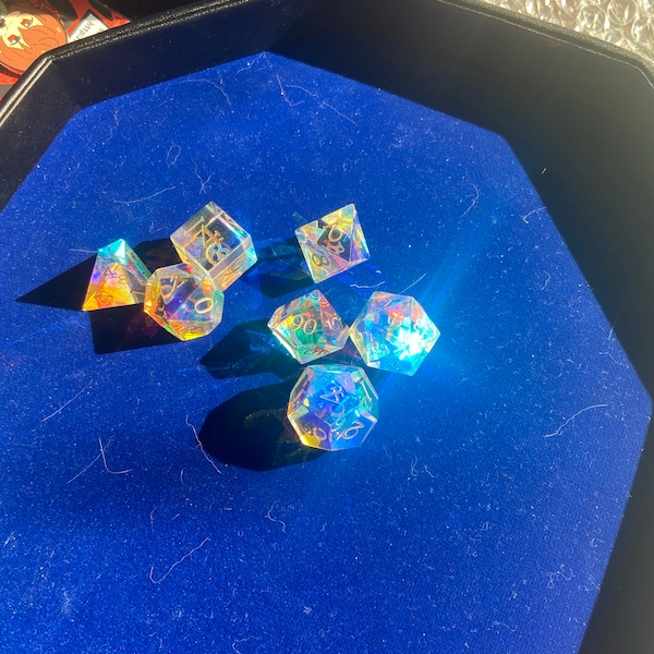 Prismatic Glass Dice Set - Etsy