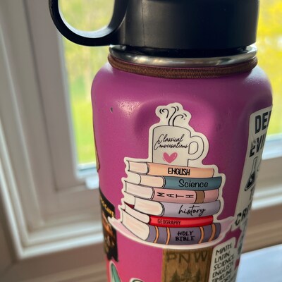 Classical Conversations Vinyl Sticker Stack of Books Water Bottle Decal ...