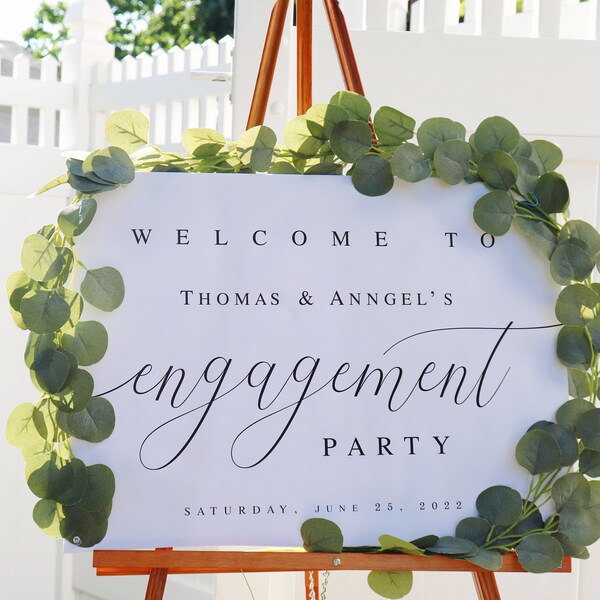 Engagement Sign, Fully Editable Template, Edit With Templett, Welcome ...