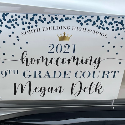 Homecoming Queen Car Sign, Homecoming Parade Car Magnet, Homecoming ...
