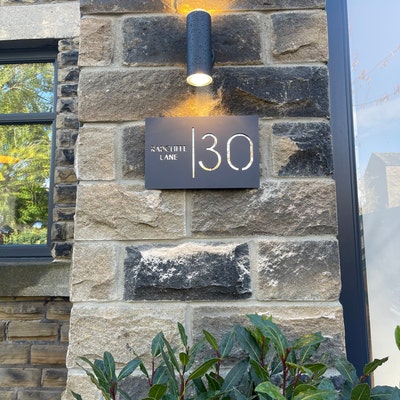 Modern Contemporary House Sign - Etsy