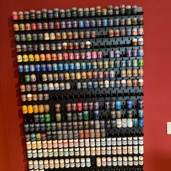 Paint Rack Vallejo for Mounting on Wall. Useful for Painting Miniatures ...