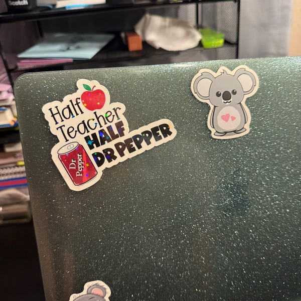 First Grade Teacher Sticker | Sparkly Holographic Teacher Sticker ...