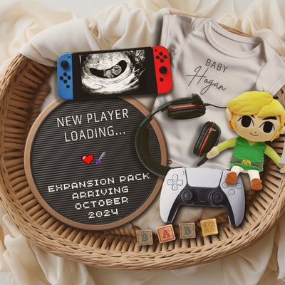 Digital Video Game Player Pregnancy Announcement, Gamer Baby Reveal ...
