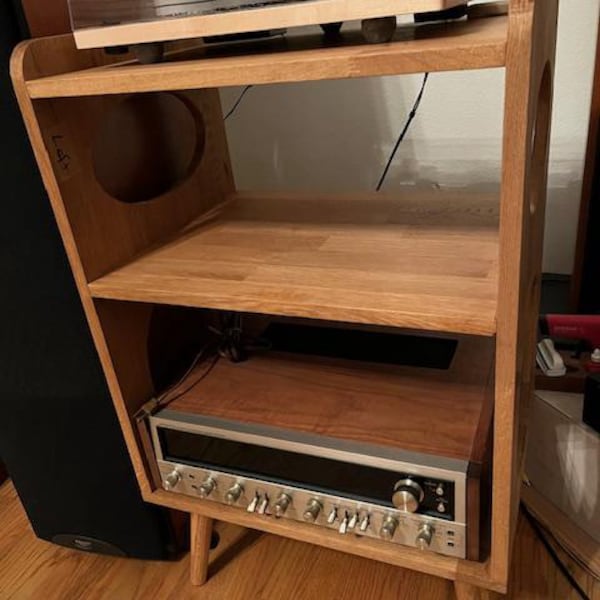 Record Player Stand, Vinyl Console, Vinyl End Table, Record Cabinet - Etsy