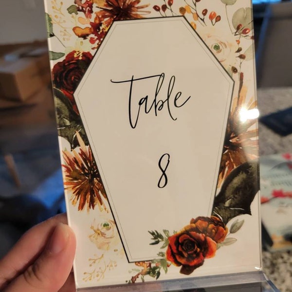 Halloween Table Numbers 1-50, Halloween Wedding Table Numbers Printable ...
