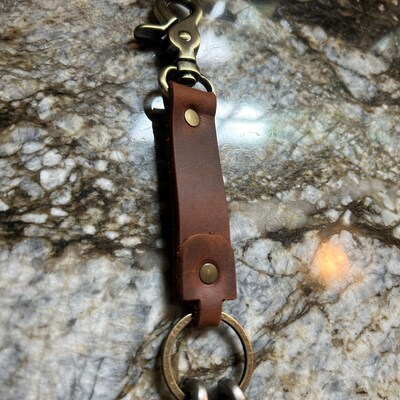 Personalized Leather Keychain, Customized Keyfob, Leather Keychain With ...