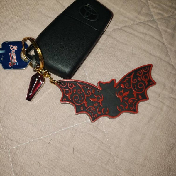 Resin Dracula Bat Vampire Keychain - Etsy
