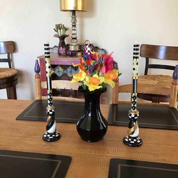 TRESKA Large Cobalt Blue Glass Beads, Filigree Vintage Gold, Colorful ...