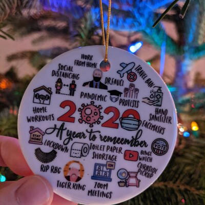2020 Ornament Double Sided 2020 A Year to Remember Quarantine Ornament ...