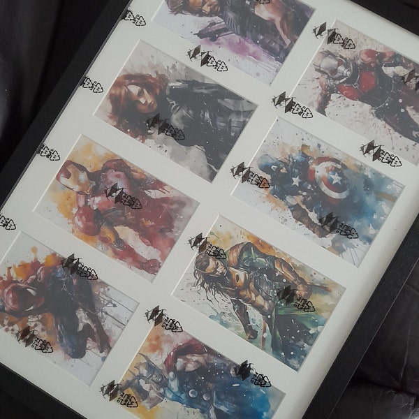 6 Watercolor Dripping Art Superheroes, Watercolor Illustration ...