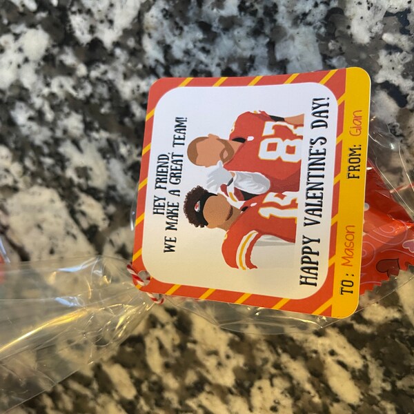 Kelce and Mahomes Valentines, PRINTABLE Instant Download, Easy Kids ...