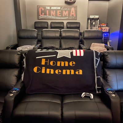 Custom Home Cinema Sign, Family Theater Room Sign, Vintage Movie Room ...