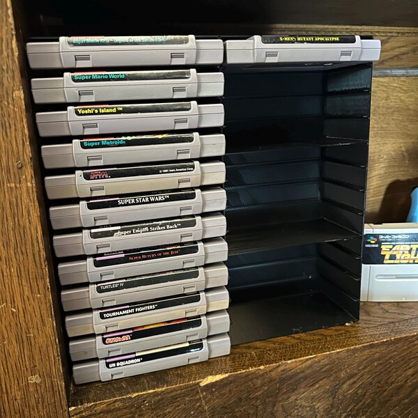 2 Rows - Rack Display for Super Nintendo Entertainment System SNES NTSC ...