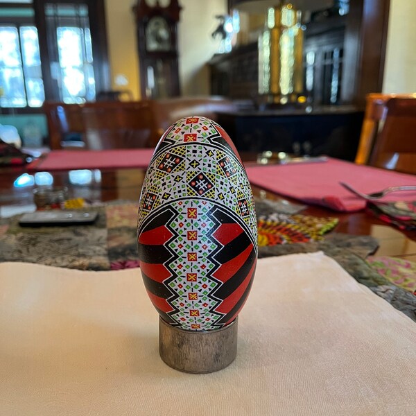 Starburst Real Quail Egg Ukrainian Decorated Pysanky White Yellow Red ...