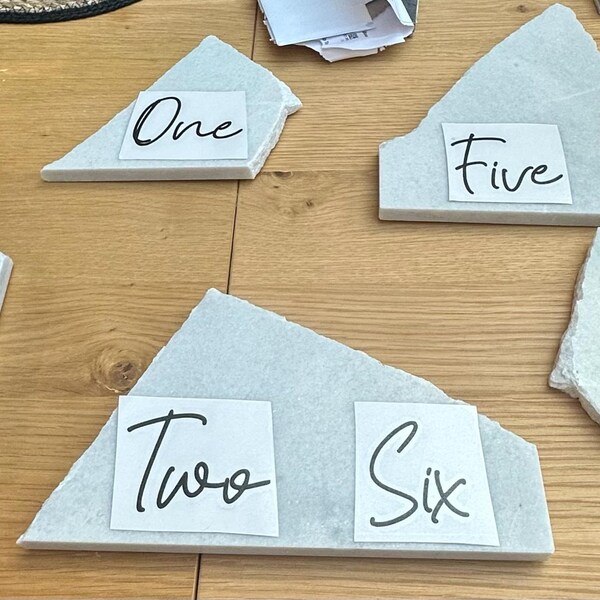 Table Number Sticker, Elegant Wedding Reception Vinyl Decal Numbers ...