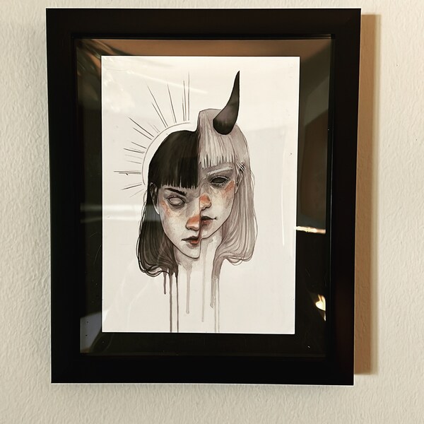 Love Struck Sticker Fantasy Art Abstract Watercolour Art Matte Sticker ...