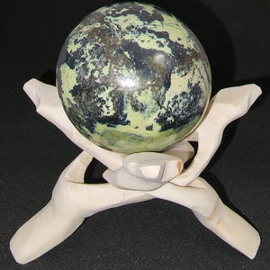 Wood Sphere Stand Natural 4 Sizes - Etsy