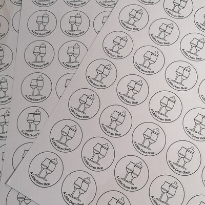 35x Eco Friendly Custom Logo Stickers 37mm Round Stickers - Etsy UK