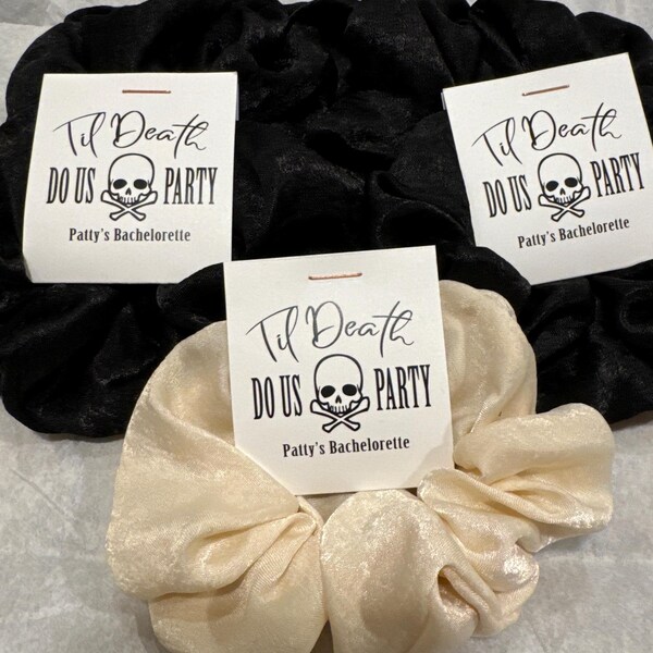 Printable Party Favor Tag for Hair Scrunchies, Personalized Scrunchie ...