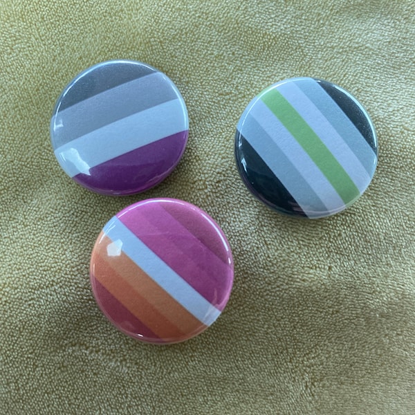 LGBTQ Pride Flag Pin Badges Pinback Buttons Magnet ~ 1" Pin 1.5" Pin 2. ...