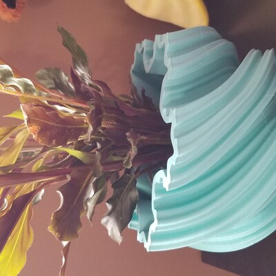 Planter Pot With Drainage, Sky Blue Fractal Design for Small and Large ...